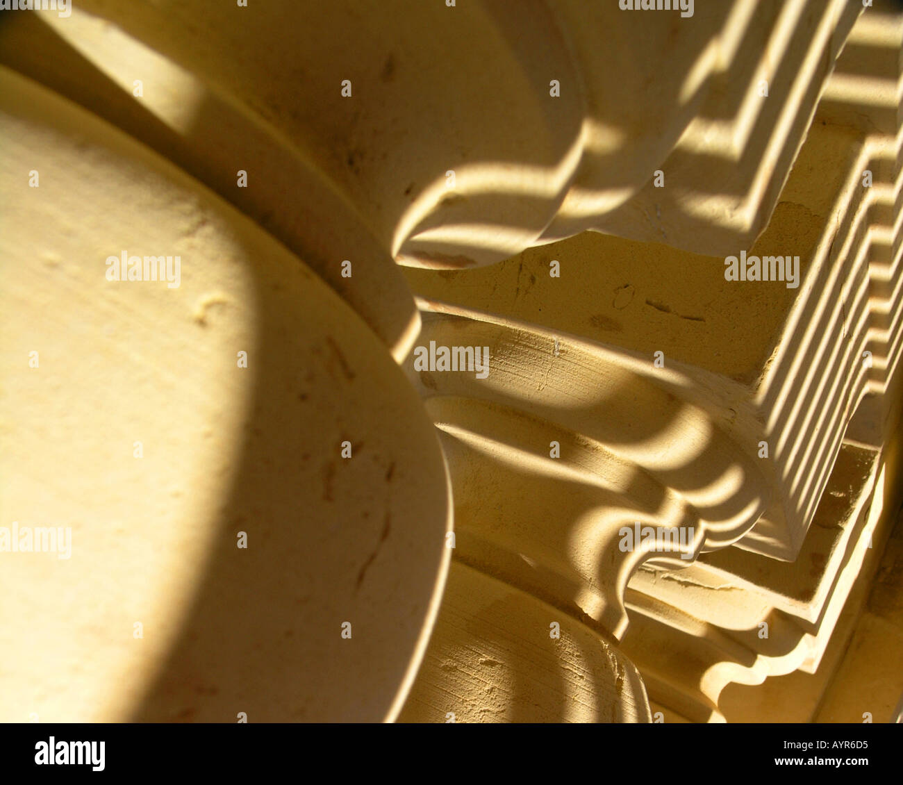 Shadows on a sandstone pillar Stock Photo - Alamy