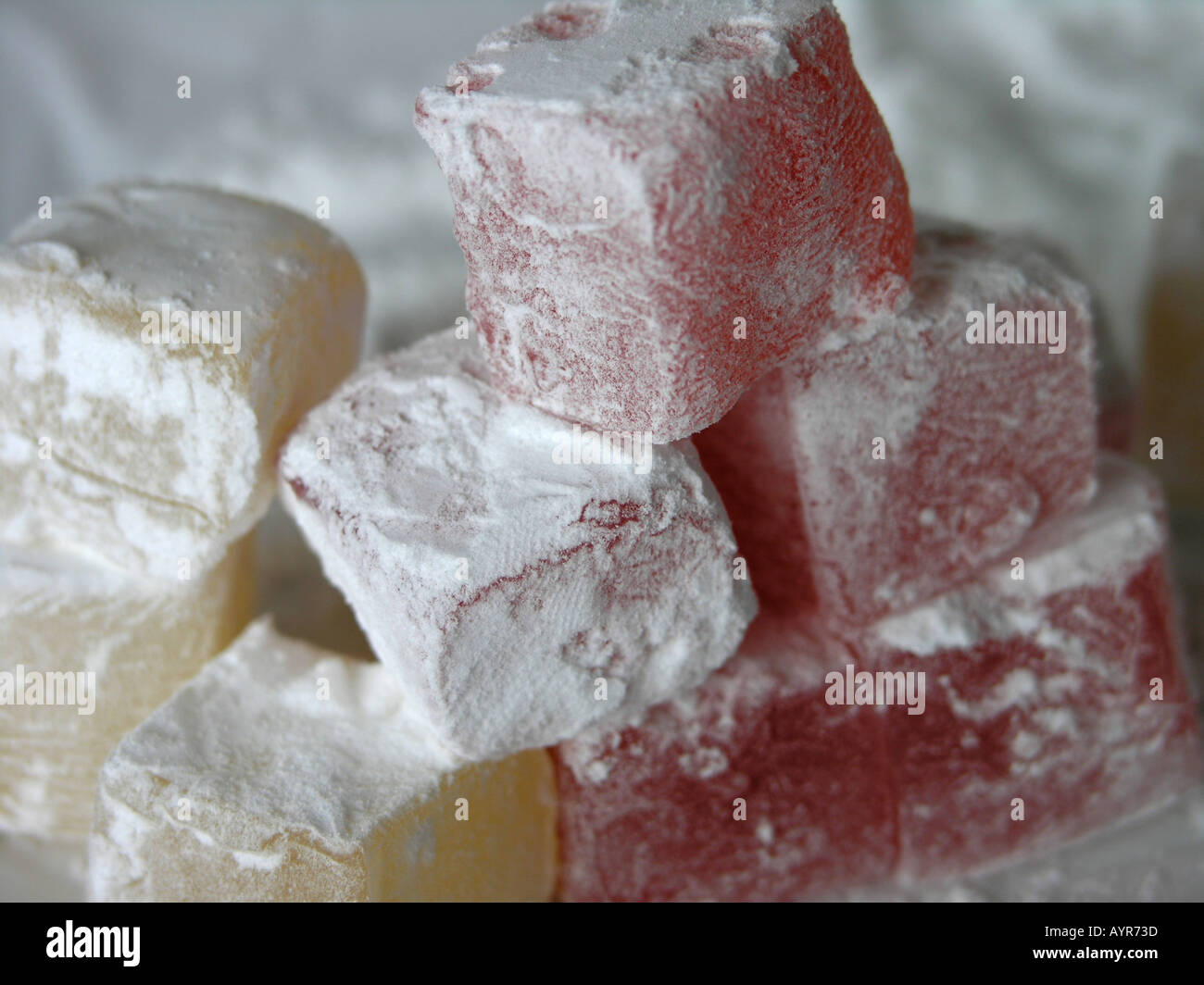 Turkish Delight lemon and rose flavour Stock Photo - Alamy