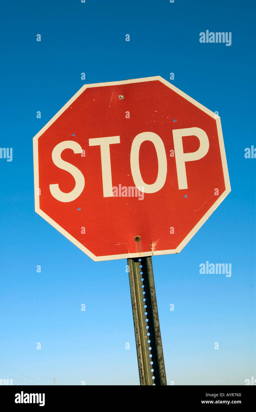 STOP ROAD TRAFFIC SIGN NEBRASKA UNITED STATES OF AMERICA USA Stock ...