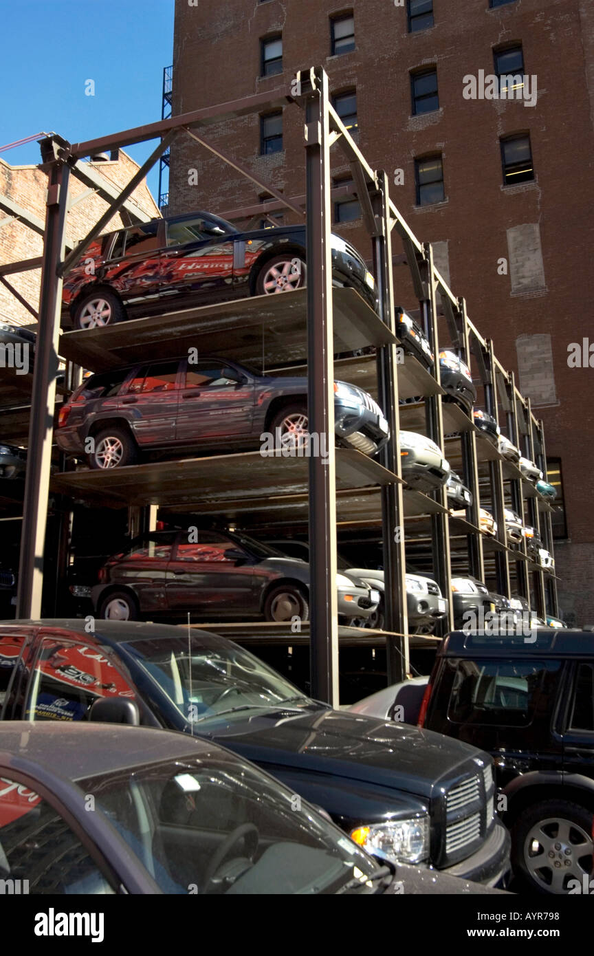 SPACE SAVING CAR PARK MULTI STORAGE SYSTEM LOWER EAST SIDE MANHATTAN ...