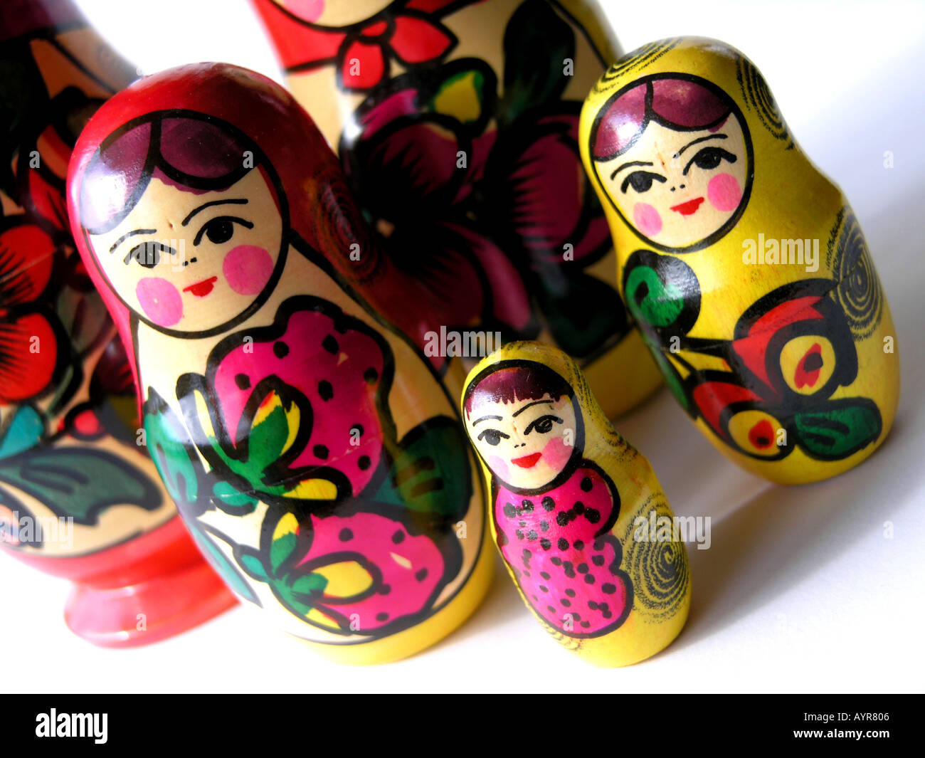 Russian Babushka or Matryoshka Nesting Dolls Stock Photo - Alamy