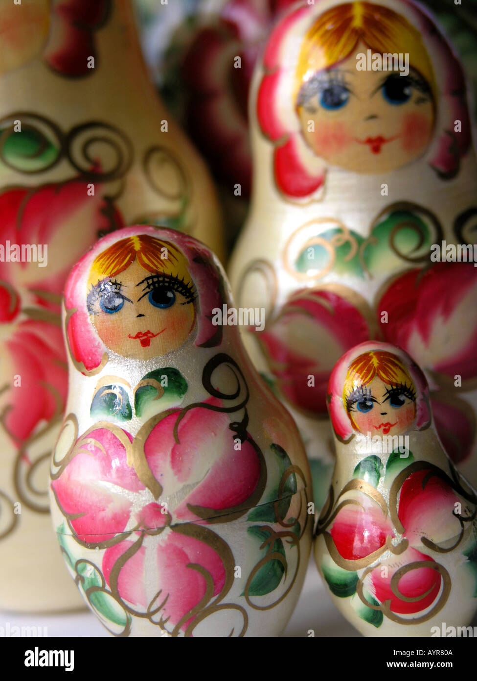 Russian Nesting Matryoshka Babushka Dolls Stock Photo - Alamy