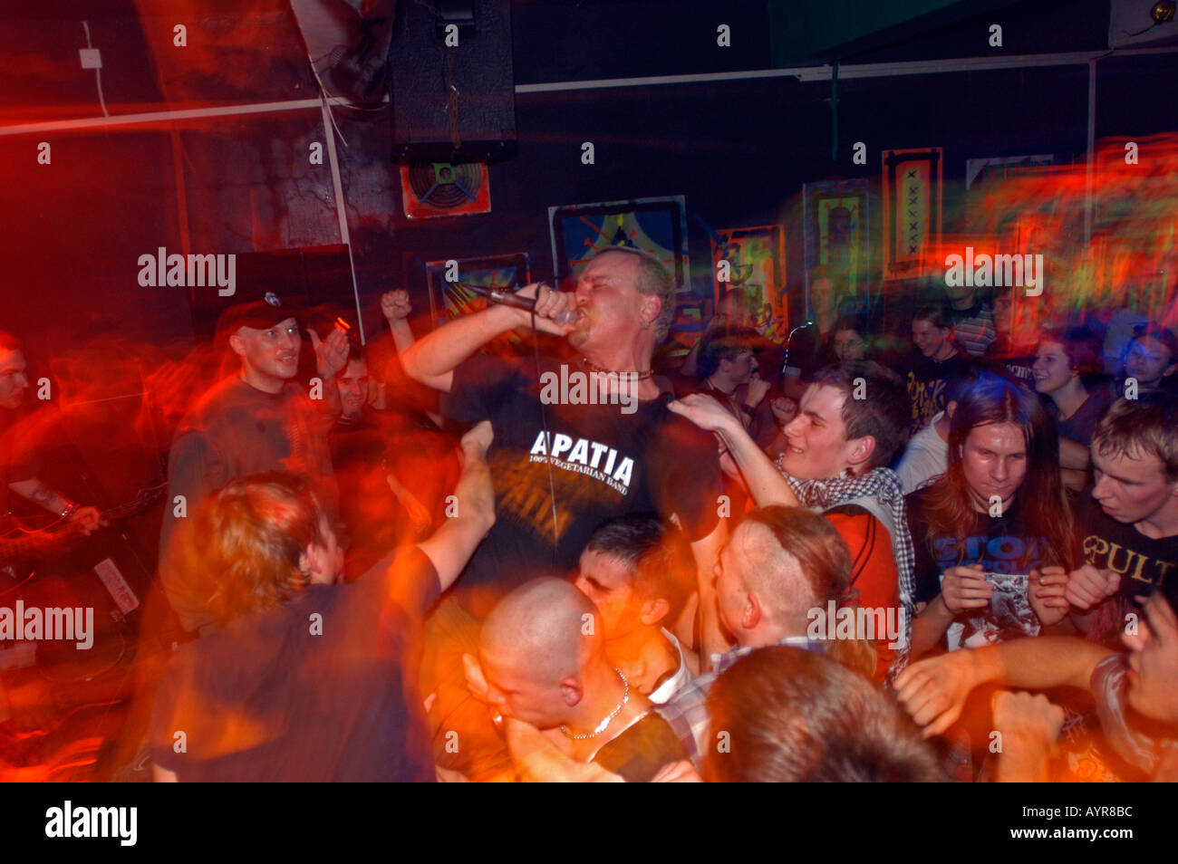 Punk rock concert of Apatia band Stock Photo - Alamy