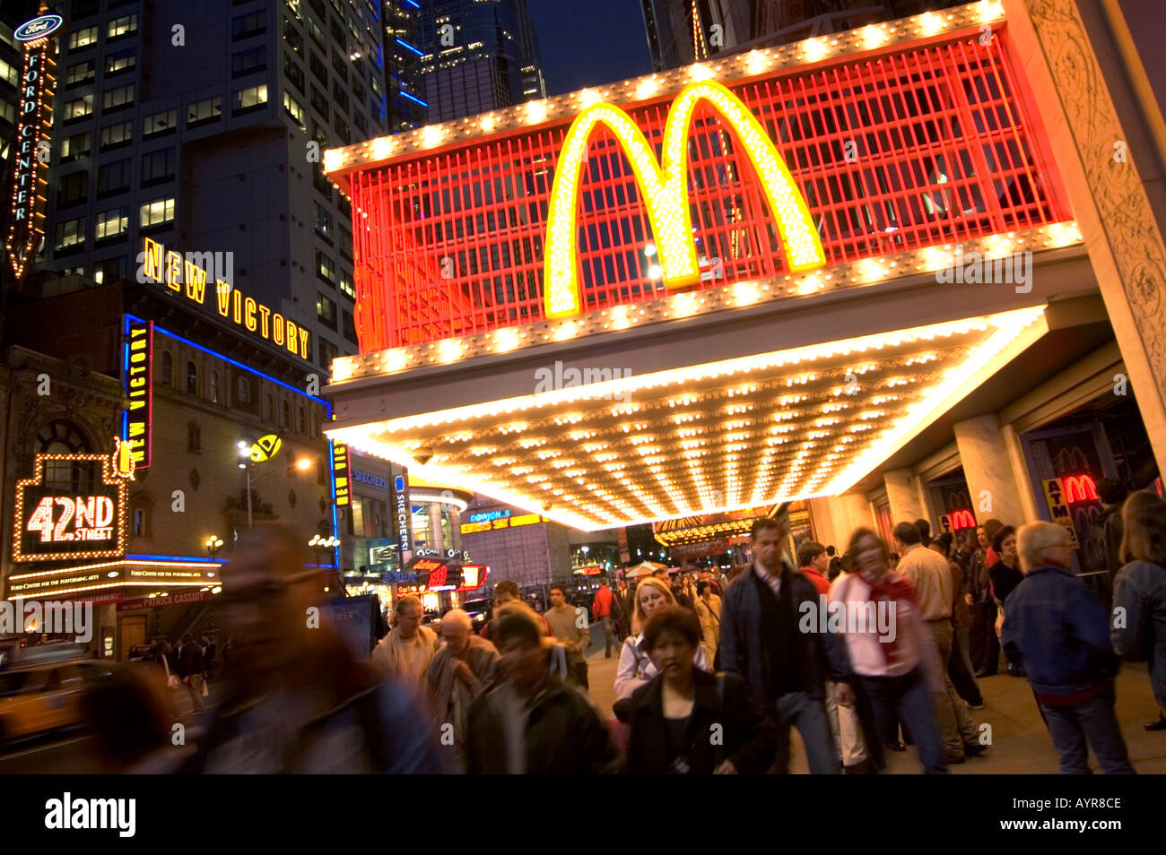 MC DONALD S NEON SIGN AT TIMES SQUARE MANHATTAN NEW YORK CITY UNITED ...