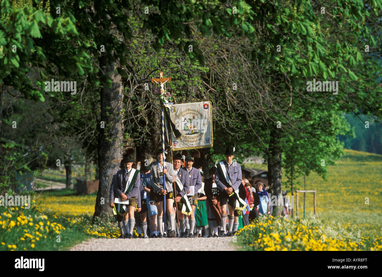 Traditional pilgrimage to Maria Trost during Pentecost, Nesselwang ...