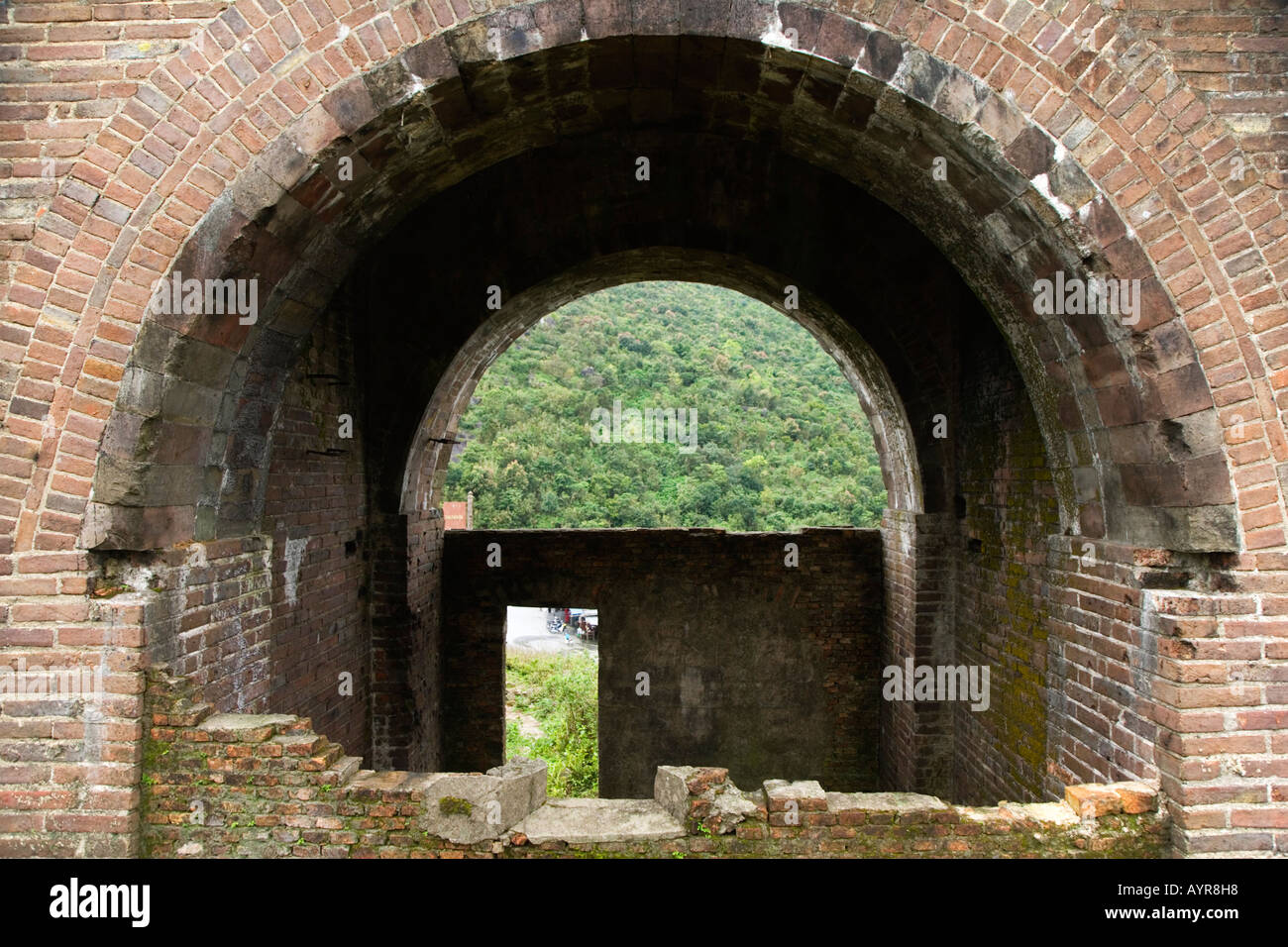 Old French bunker at Hai Van (Sea Cloud) Pass, Central Vietnam Stock ...