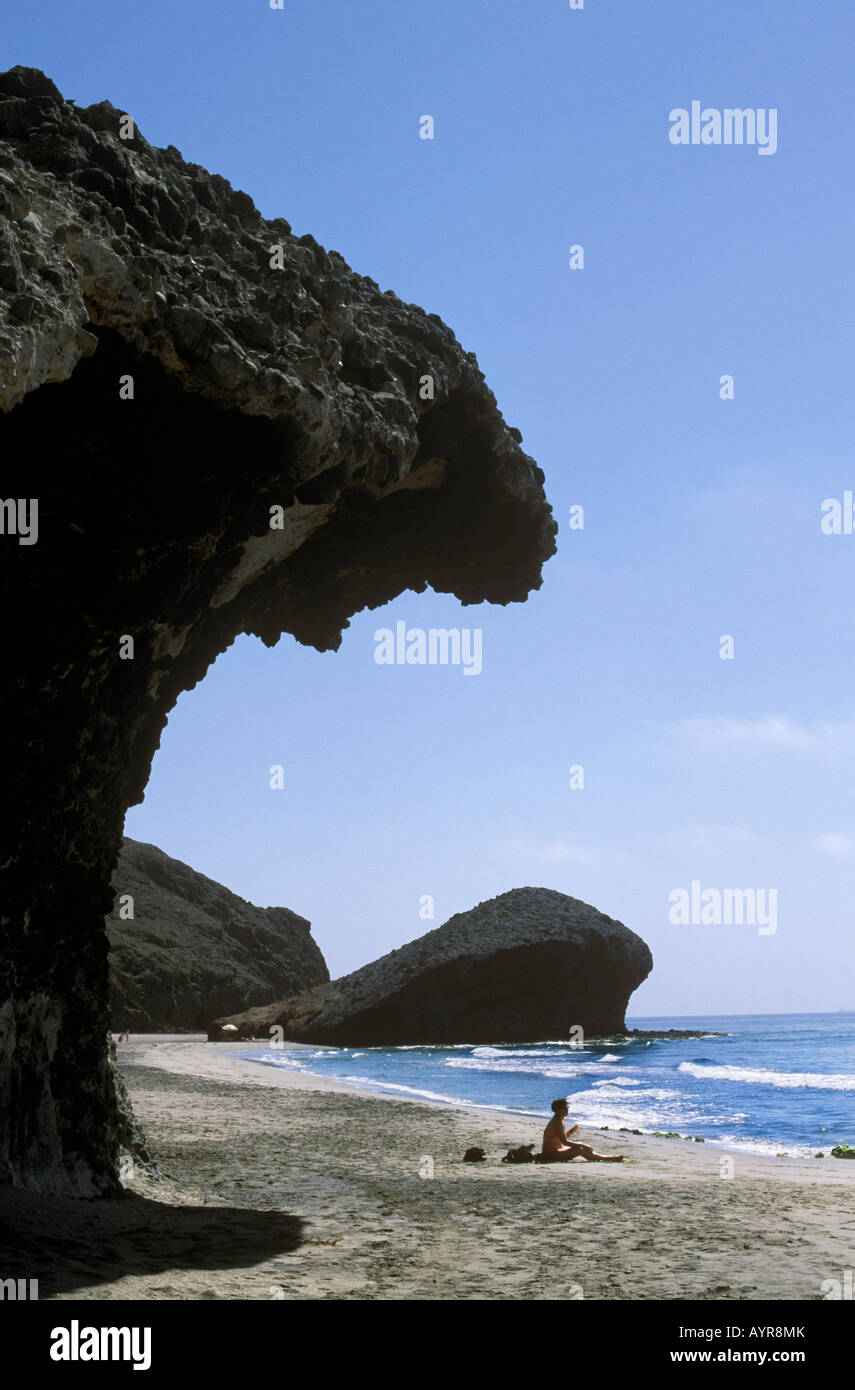 Playa de Monsul (Monsul Beach), Cabo de Gata, Andalusia, Spain Stock ...