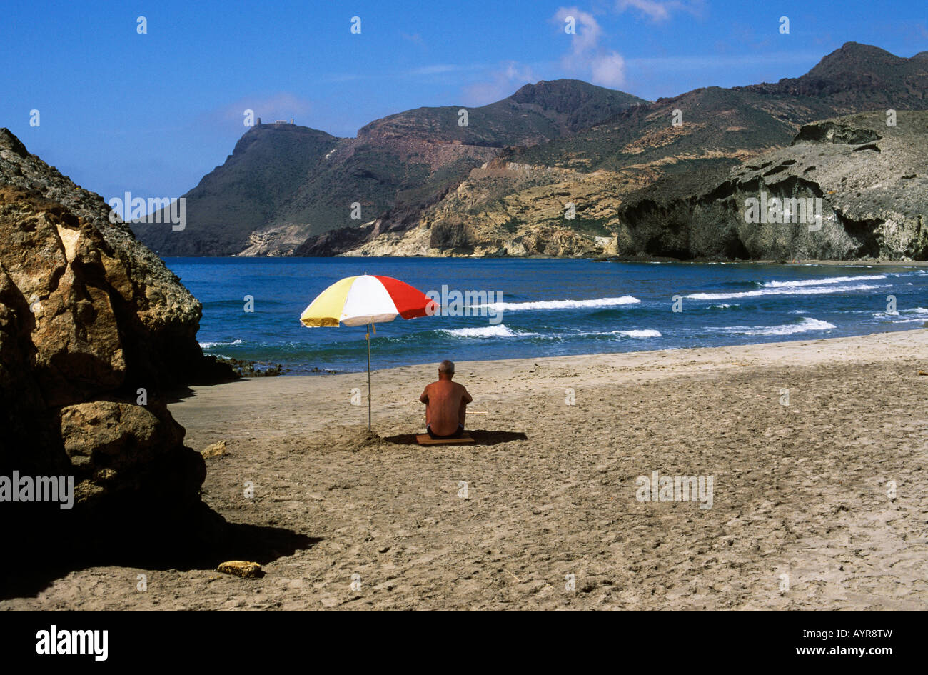 Beach, Playa de Monsul, Cabo de Gata, Andalusia, Spain Stock Photo - Alamy