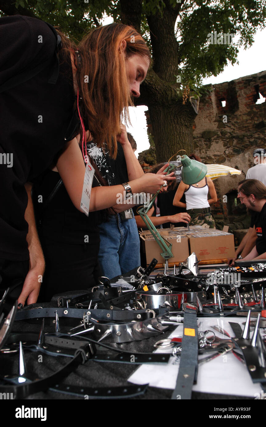 Goths during Castle Party Music Festival in Bolkow Poland Stock Photo ...