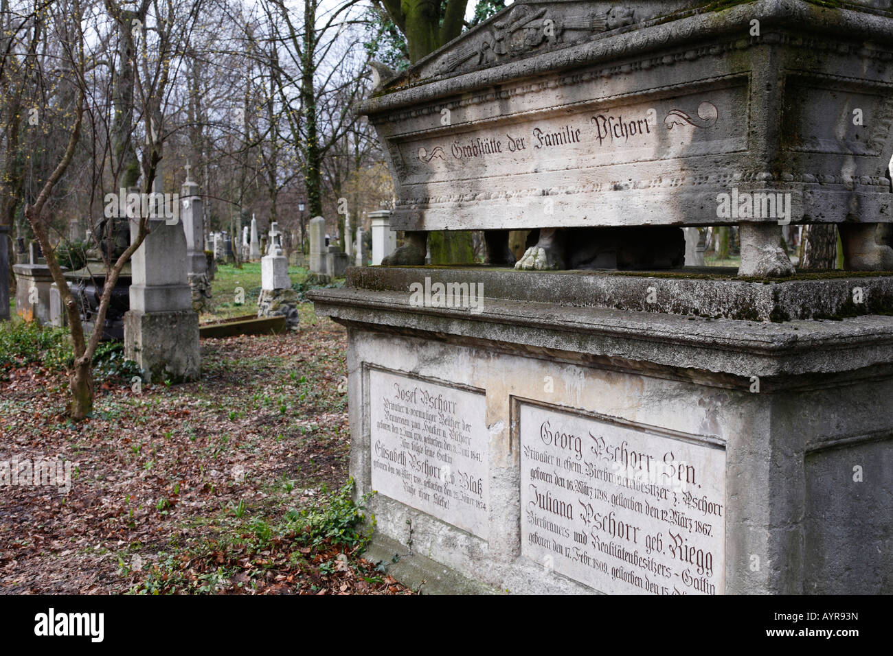 Grave of the Pschorr family, Alter Suedfriedhof (Old Southern Cemetery ...