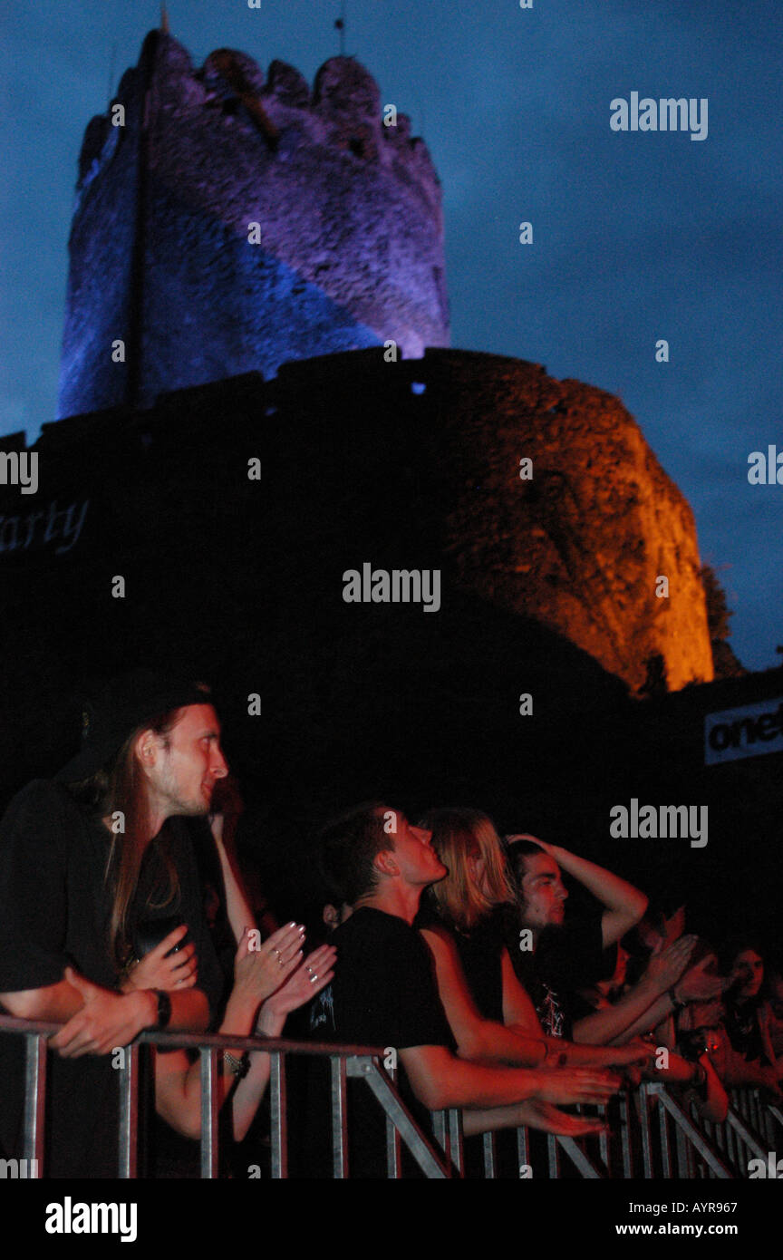 Castle Party goth fans in Bolkow Poland Stock Photo - Alamy