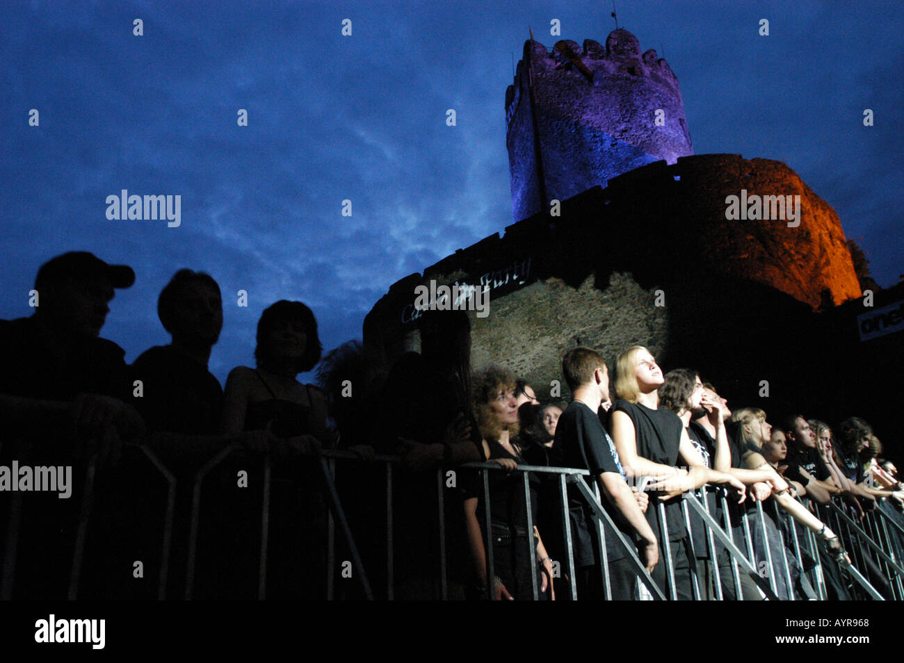 Castle Party goth fans in Bolkow Poland Stock Photo - Alamy