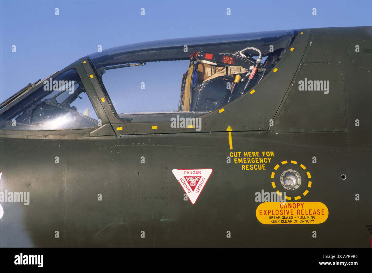 Hawker hunter cockpit hi-res stock photography and images - Alamy
