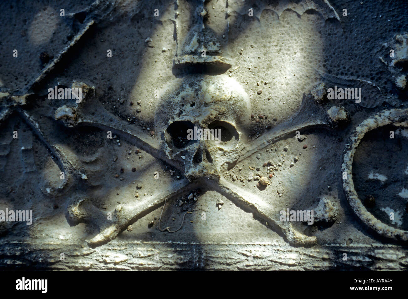 Skull and crossbones gravestone hi-res stock photography and images - Alamy