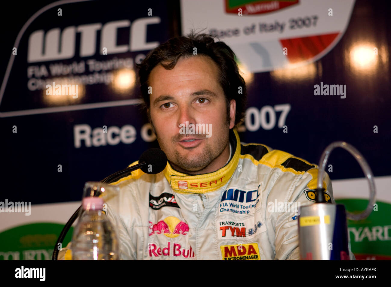 Race car driver Yvan Muller at a press conference Stock Photo - Alamy