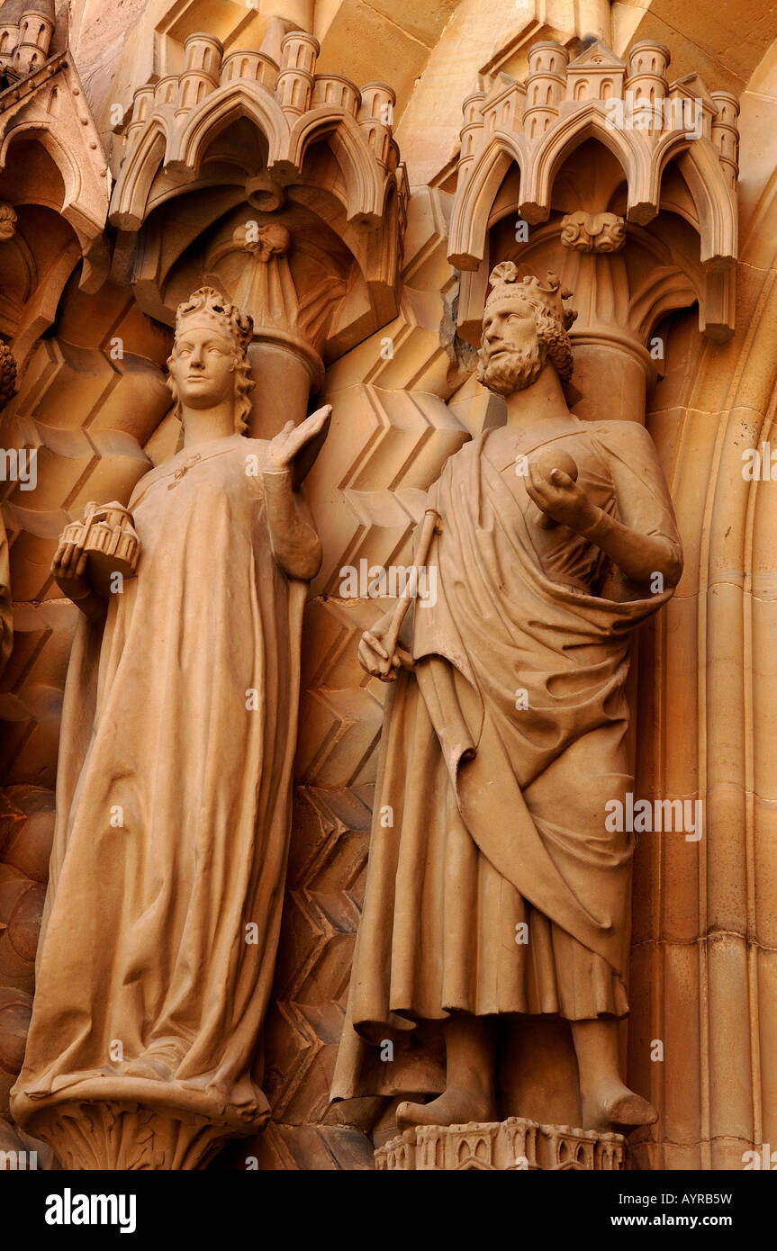 Statues of Cunigunde of Swabia and King Henry, Adam's Gate, Bamberg ...