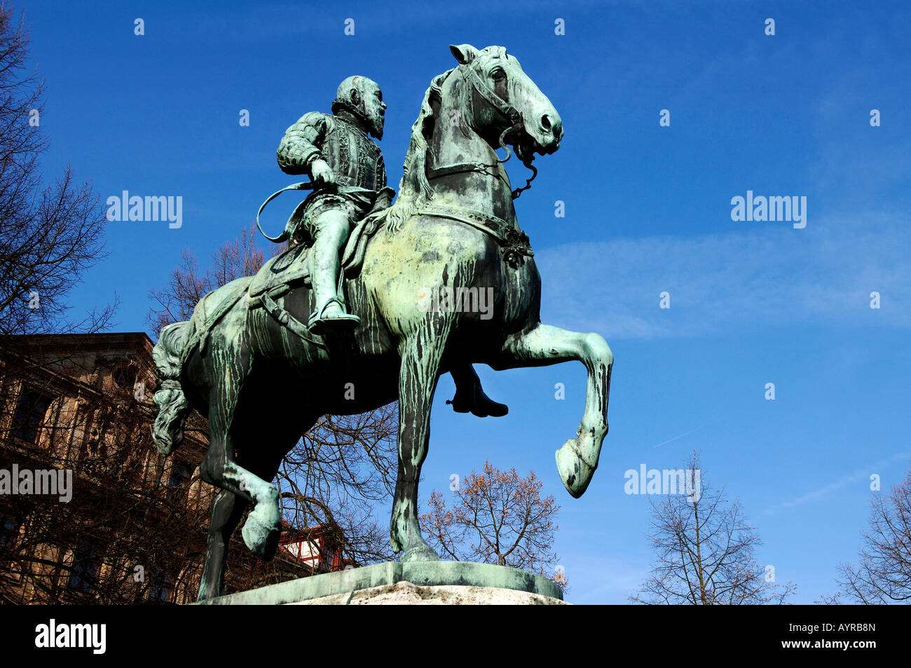 Equestrian statue, Luitpold, Prince Regent of Bavaria, Bamberg, Upper ...