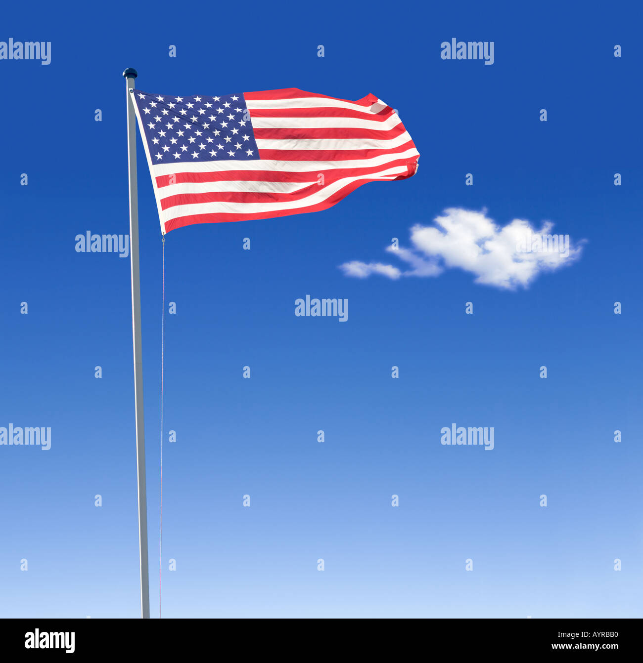 american flag waving Stock Photo - Alamy