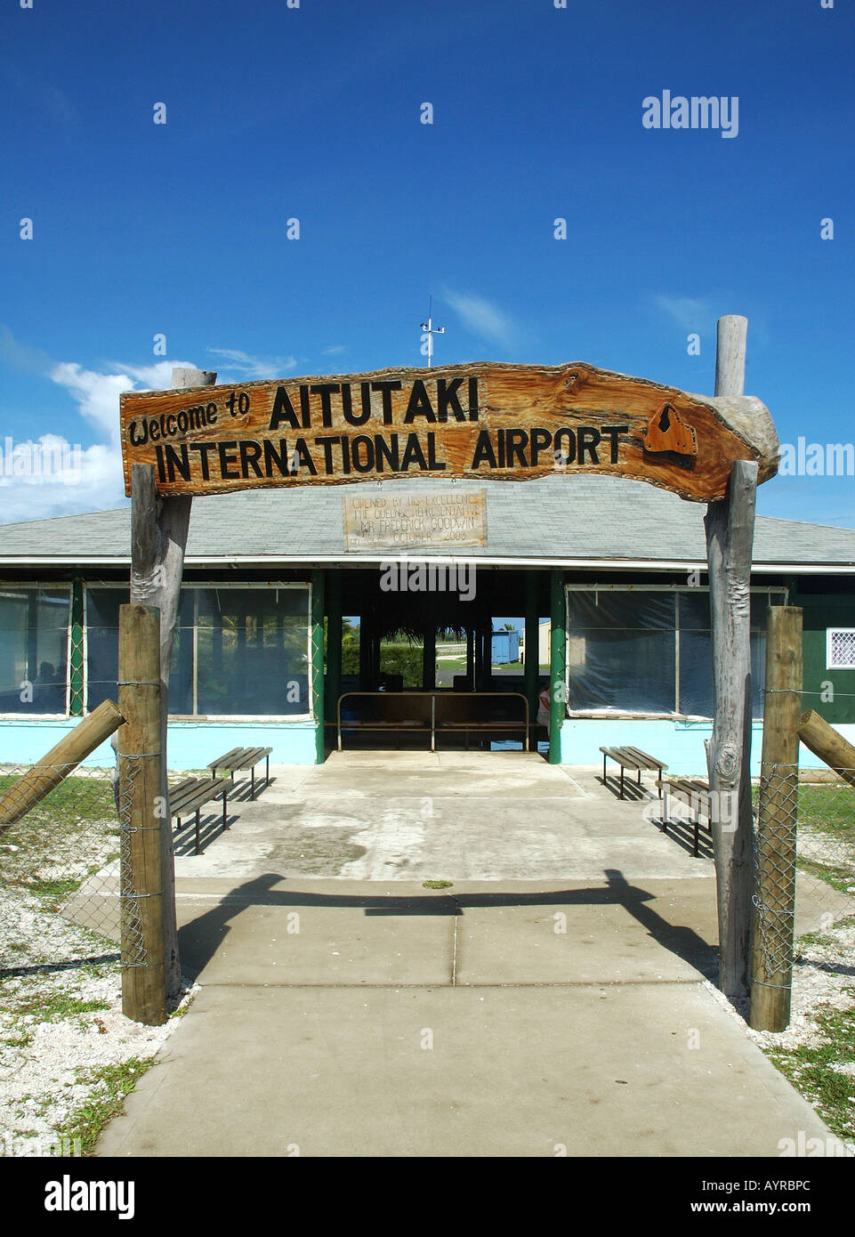 Aitutaki Airport, Cook Islands Stock Photo - Alamy