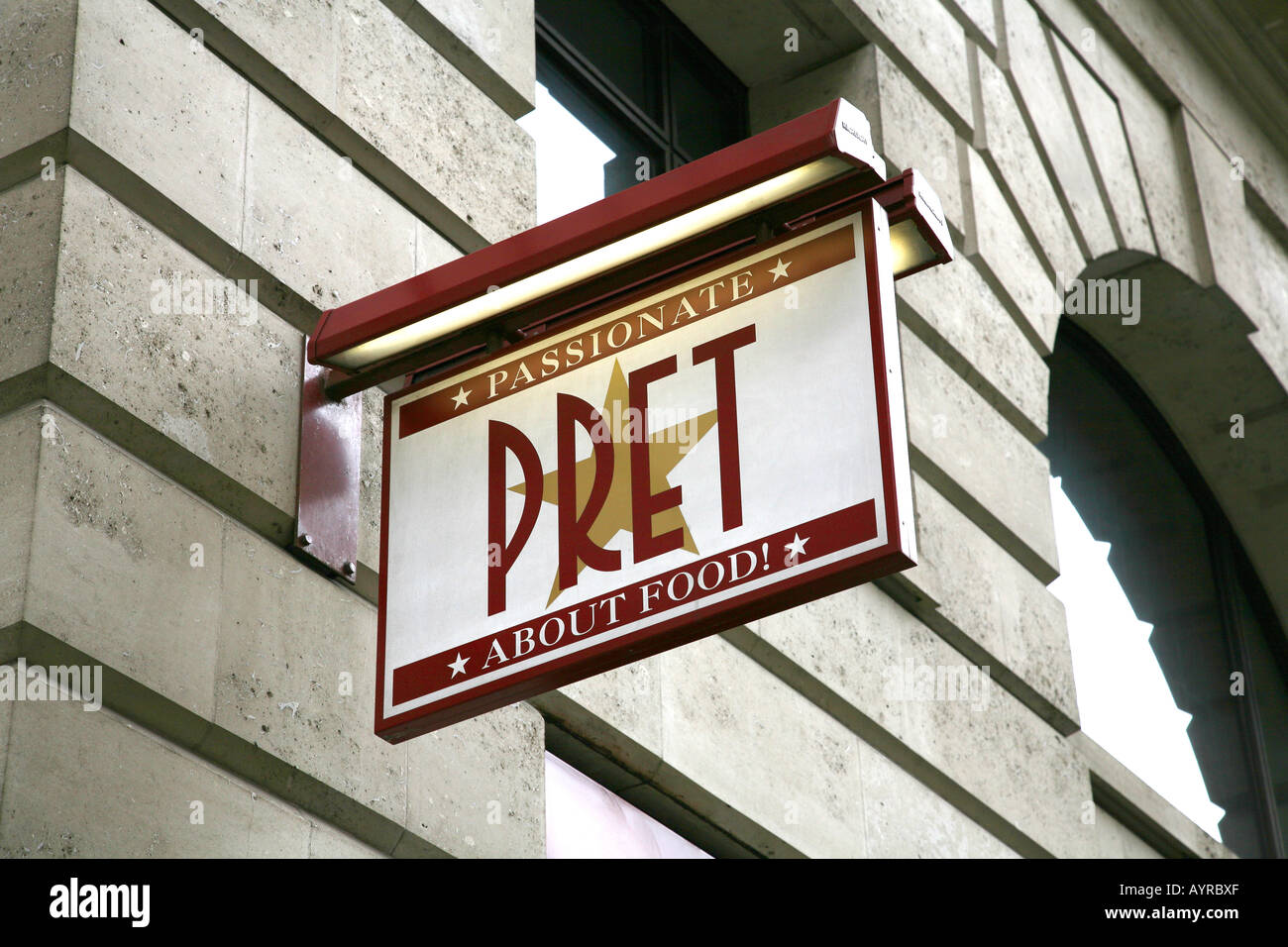Pret a Manger Sign Stock Photo - Alamy