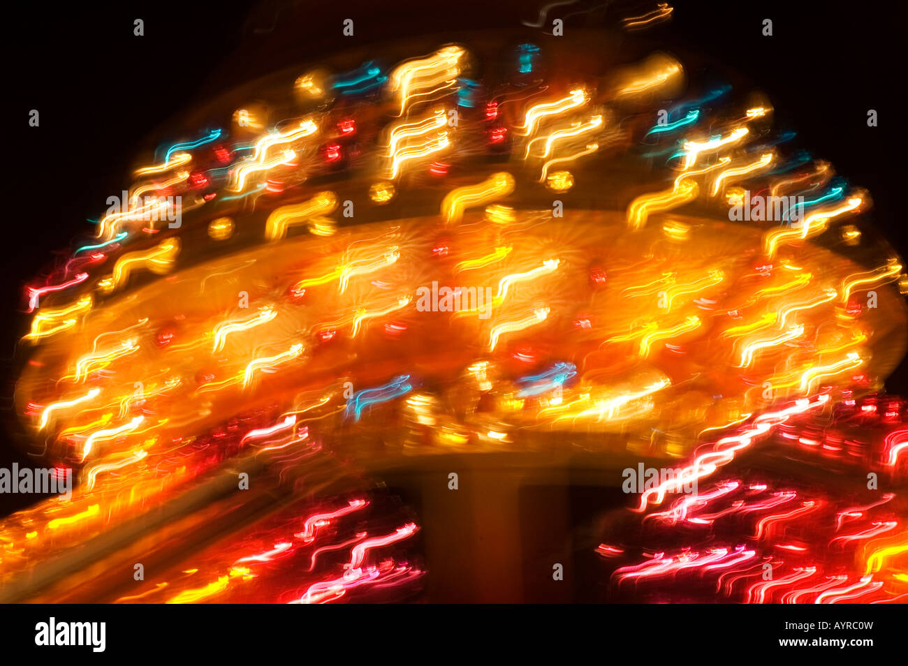 spinning lights at fair Stock Photo - Alamy