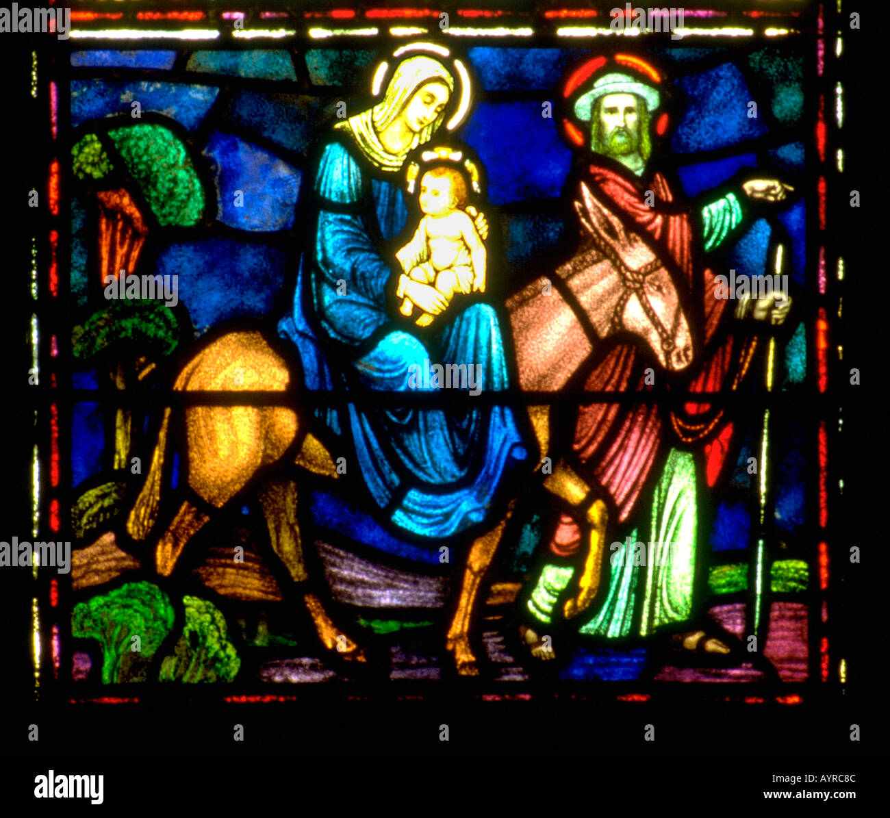 Mary and joseph and donkey hi-res stock photography and images - Alamy