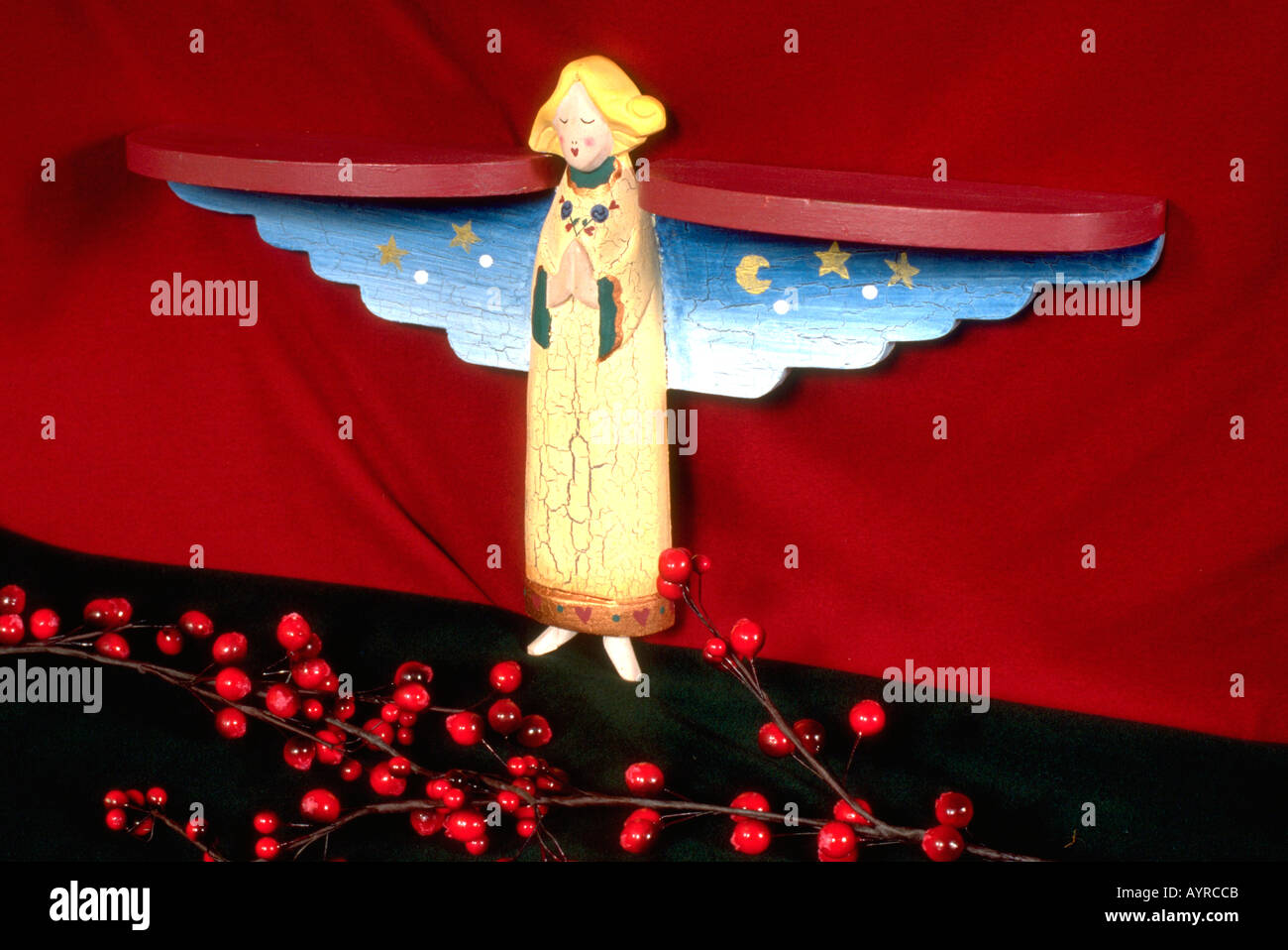 Still life of an angel standing with wings out. St Paul Minnesota USA ...