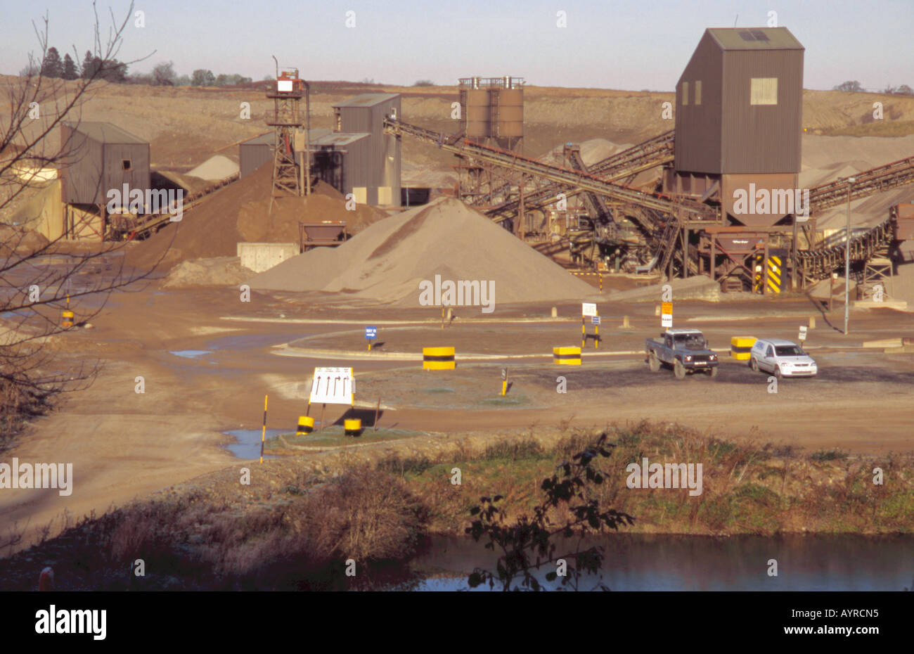 Gravel quarry, at Marfield, Masham, North Yorkshire, England, UK Stock ...