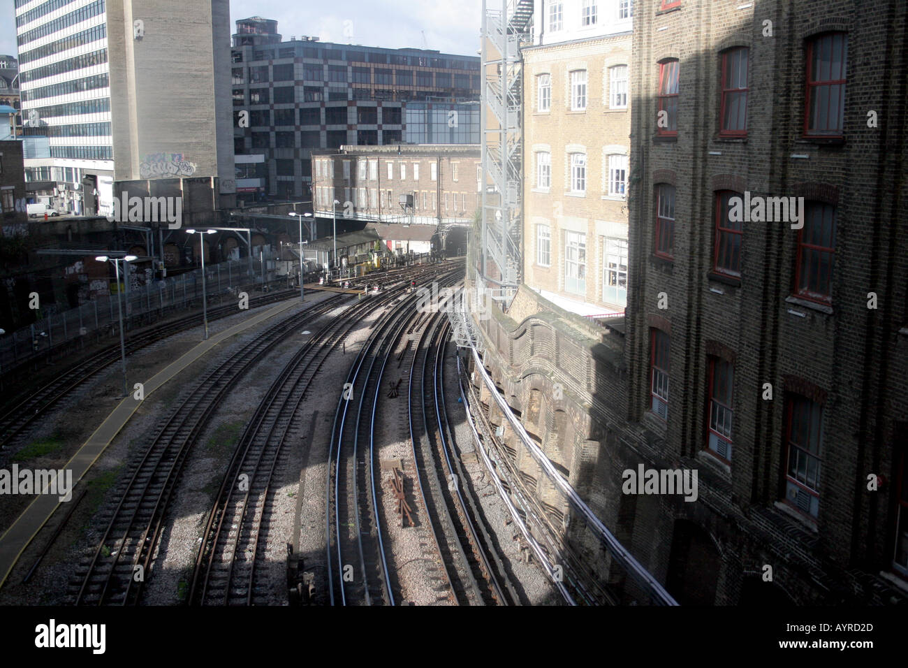 Tube train line Stock Photo - Alamy