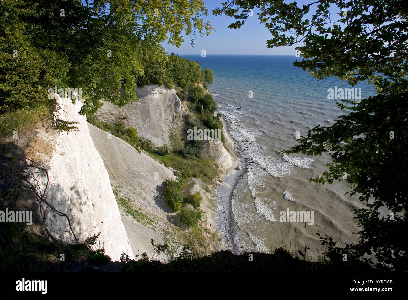 Chalk cliffs, Jasmund National Park, Ruegen Island, Mecklenburg-Western ...
