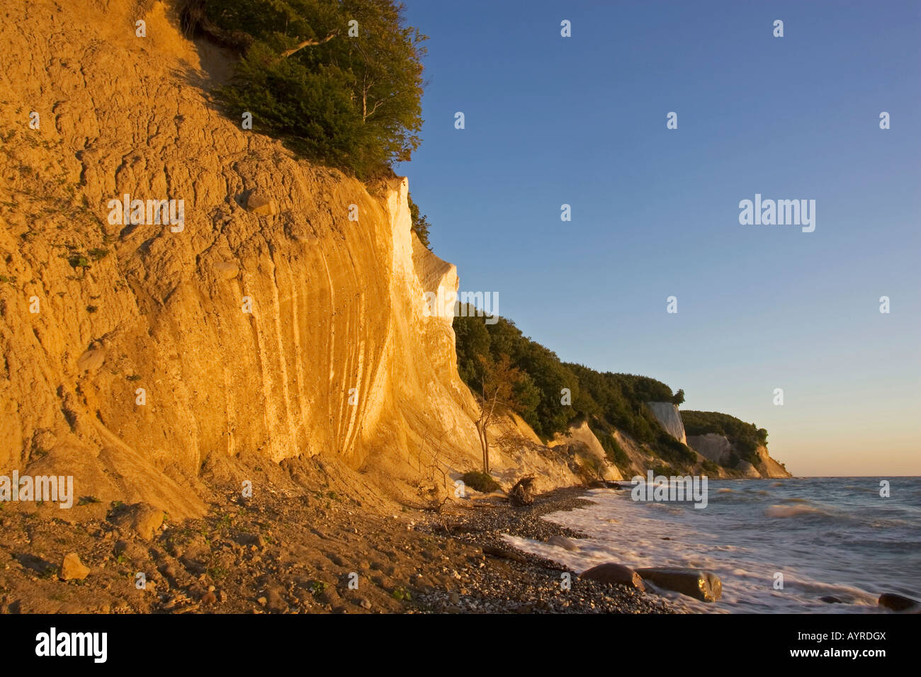 Chalk cliffs, Jasmund National Park, Ruegen Island, Mecklenburg-Western ...