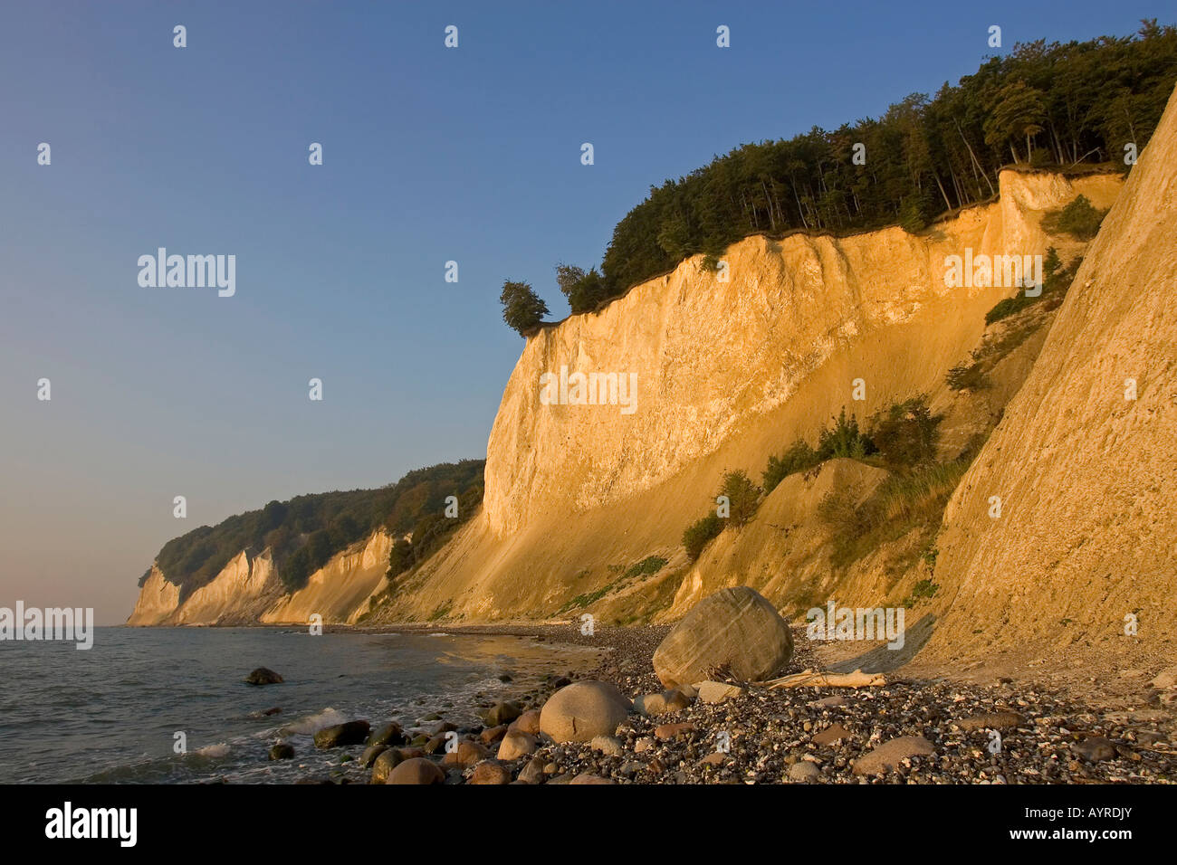 Chalk cliffs, Jasmund National Park, Ruegen Island, Mecklenburg-Western ...