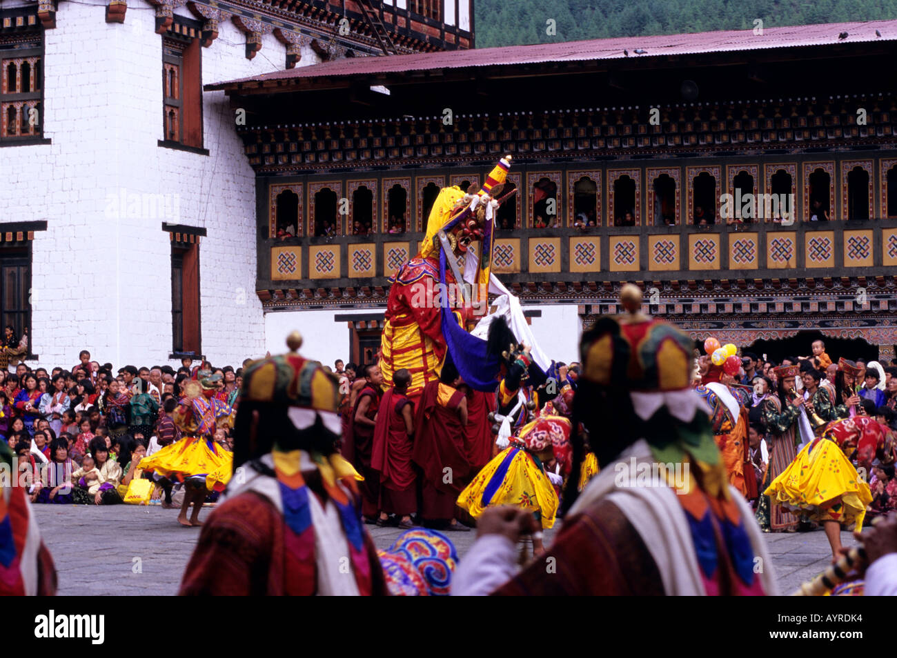 Tradition dance at the Thimphu Tsechu in Bhutan Stock Photo - Alamy