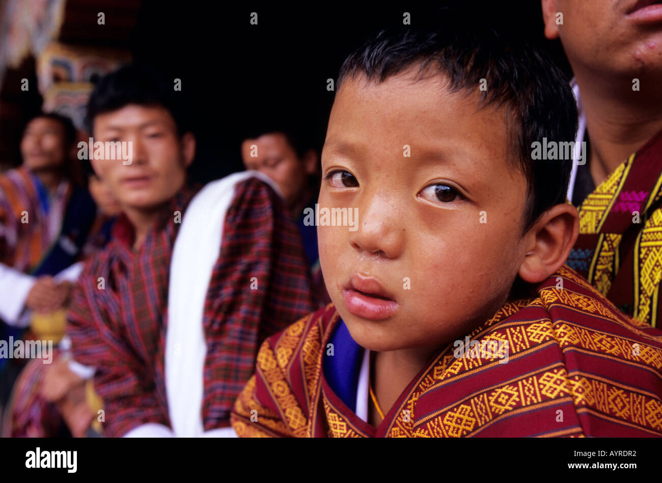 Child at the Thimphu tsechu (festival) wearing his most elegant dress ...