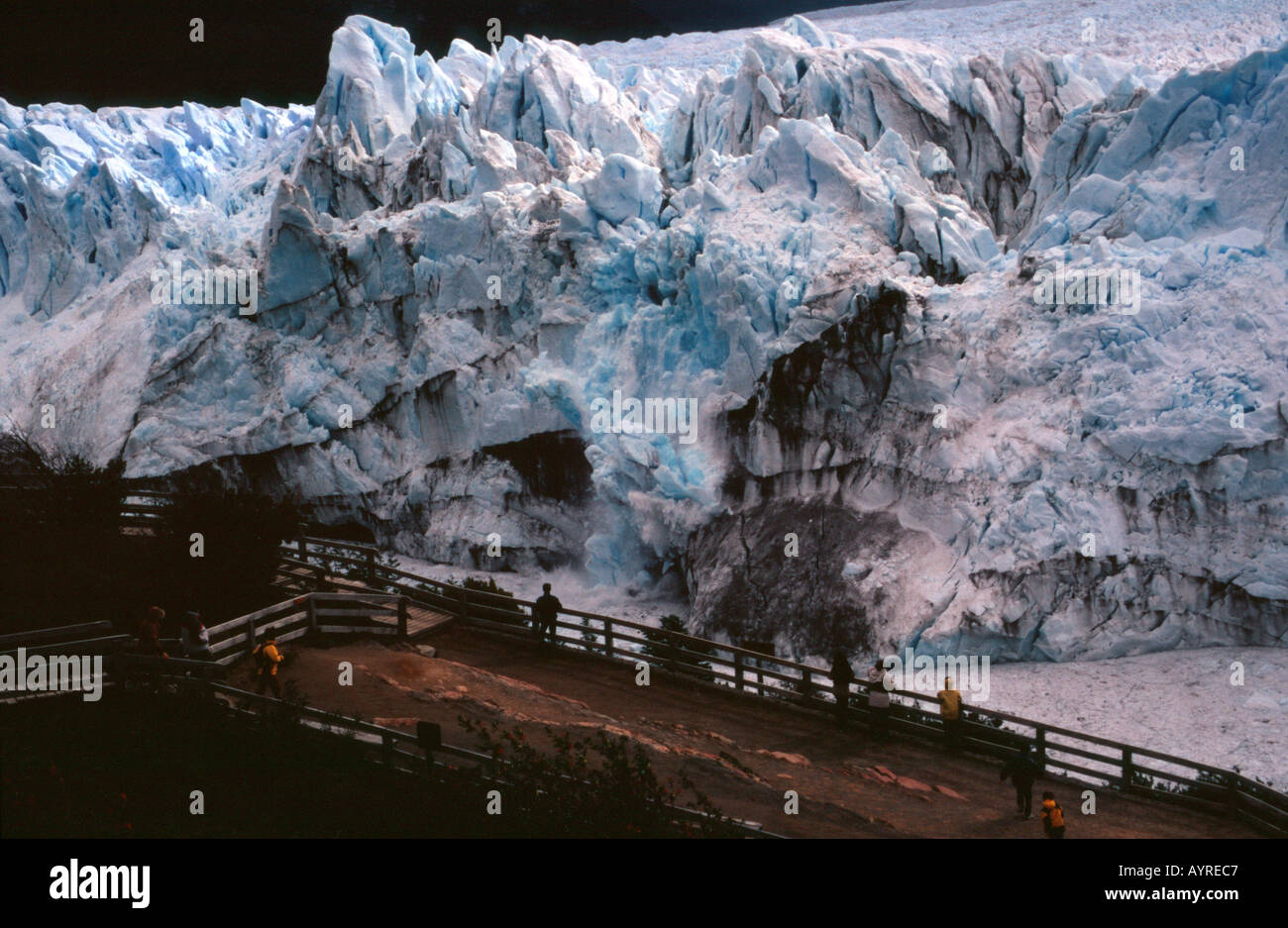 Patagonia Argentina 6 12 03 Blocks of ice crash down face of Perito ...
