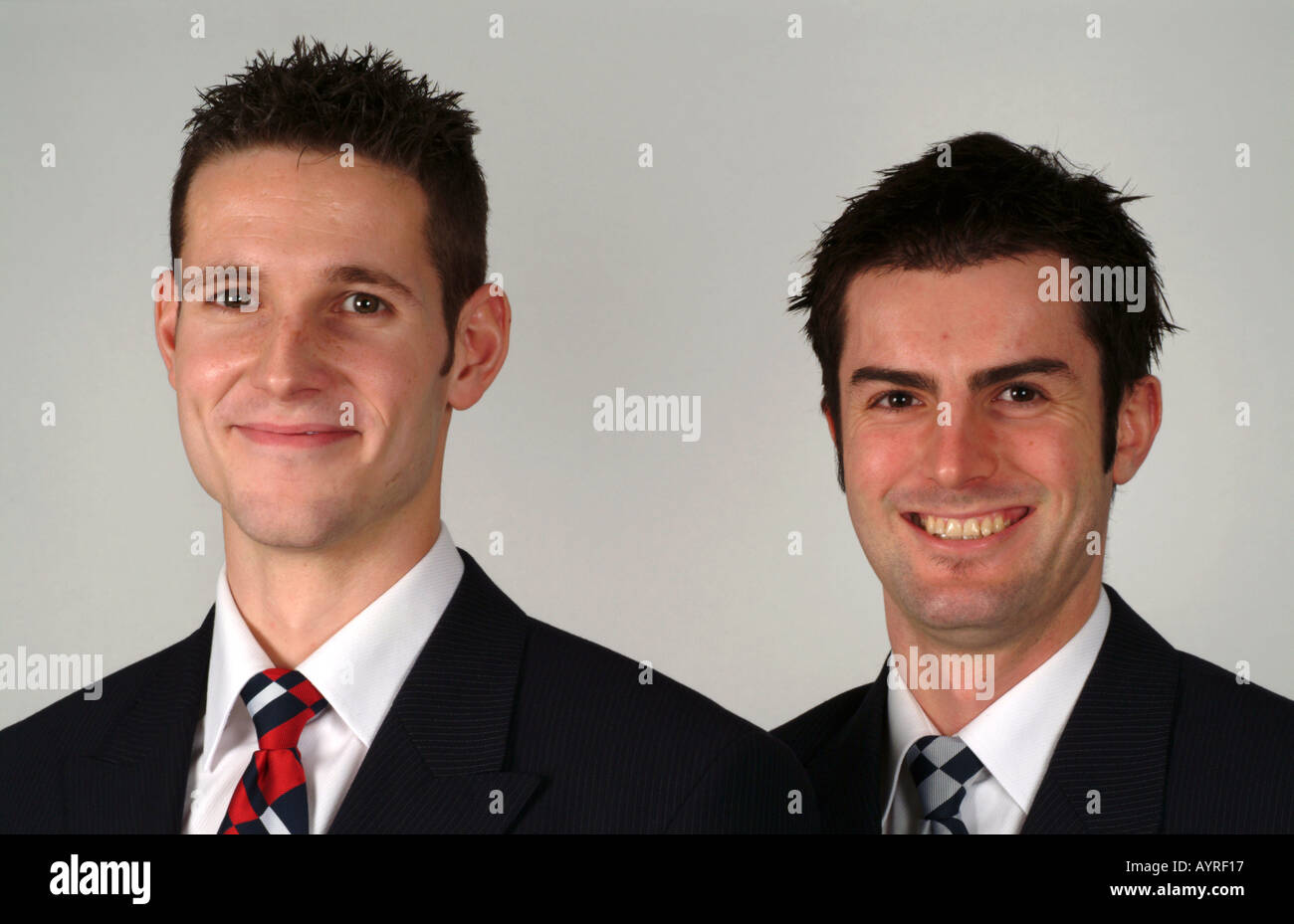 Portrait of two male air stewards, London UK Stock Photo - Alamy