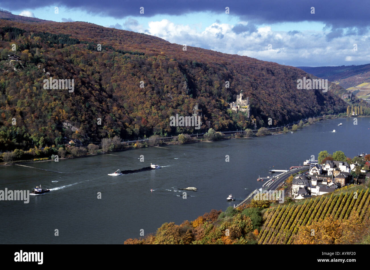 Rheinstein castle on rhine river hi-res stock photography and images ...