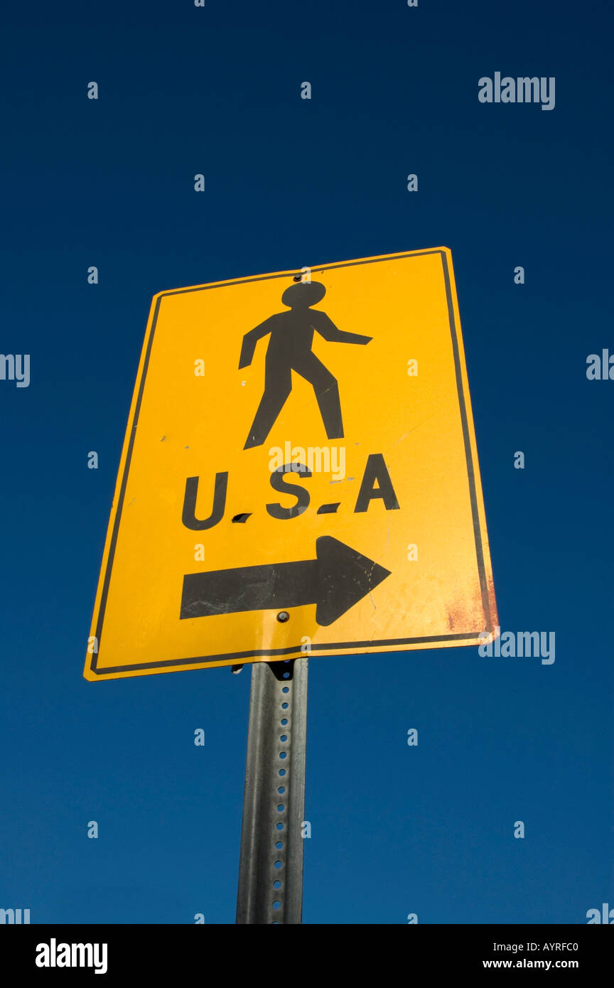 Mexicans Crossing The Border Sign