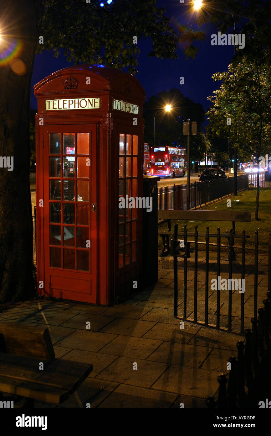 Telephone booth at night hi-res stock photography and images - Alamy