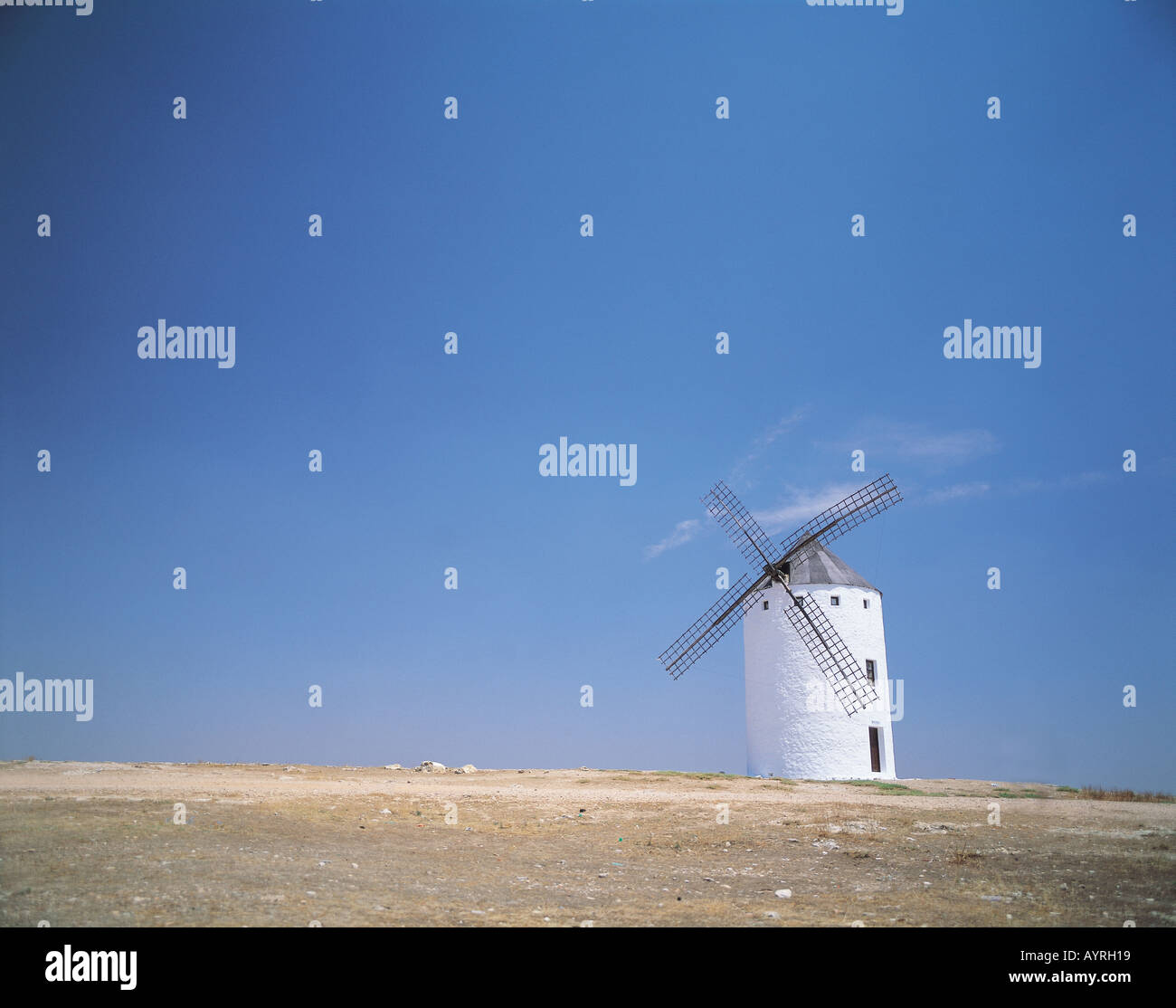 Windmill on Ground Stock Photo - Alamy