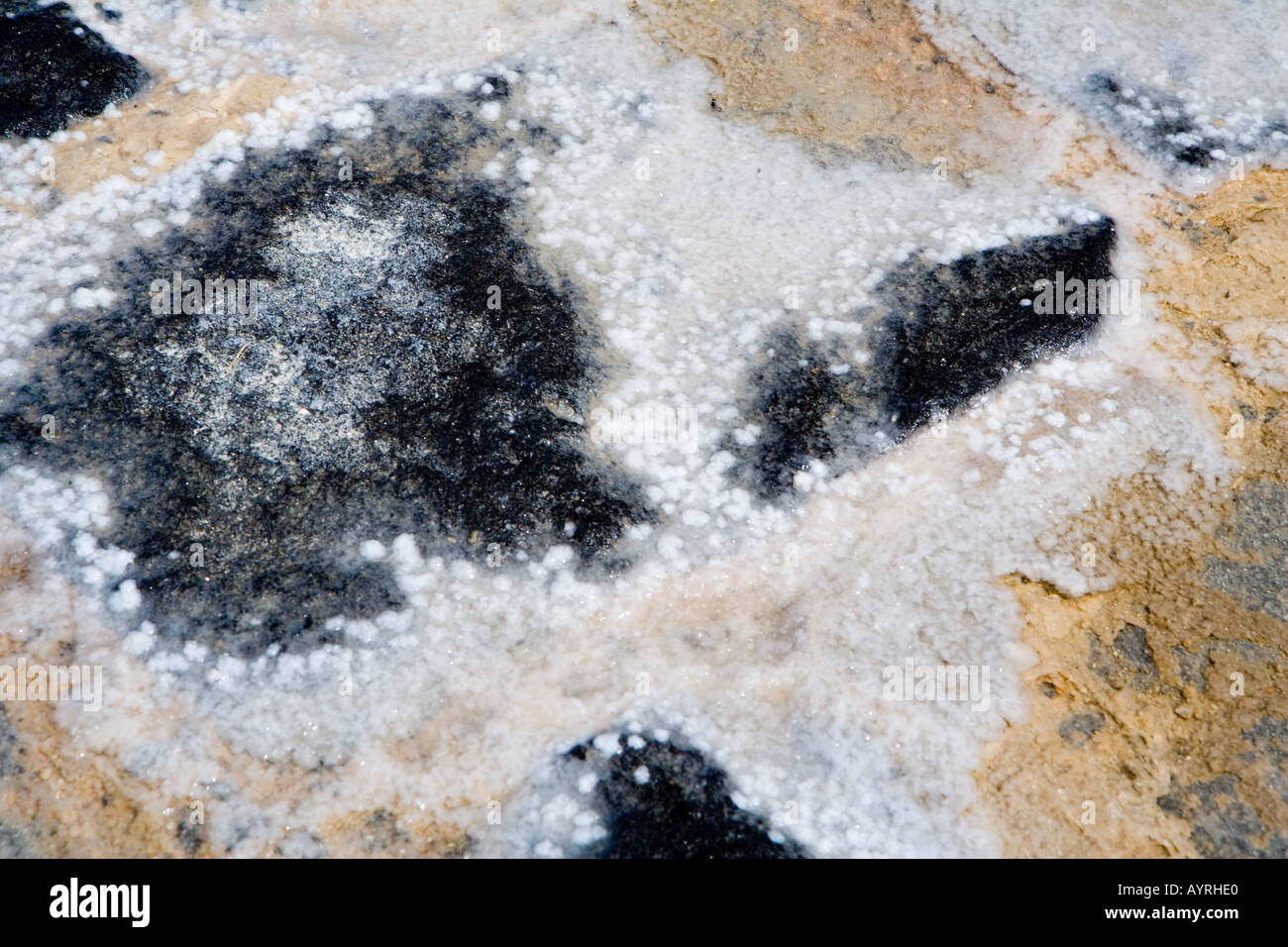 Mauritius - Salt crystals (Sea water evaporation process] Stock Photo ...