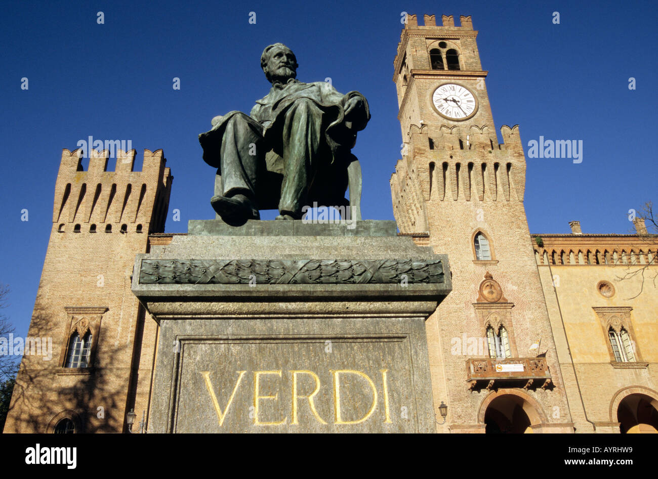 Statue of Giuseppe Verdi, Busseto, Italy Stock Photo - Alamy