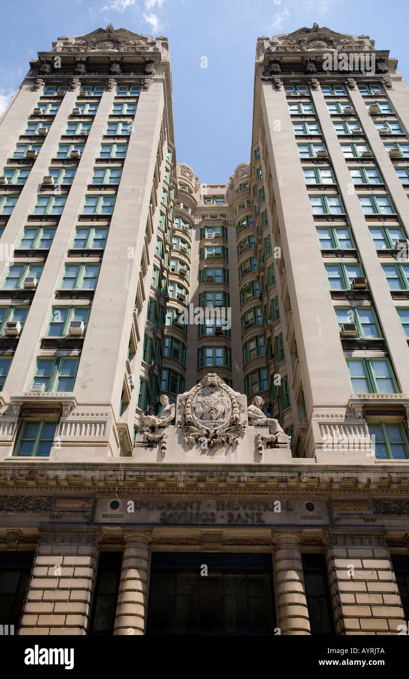 Front facade of the Emigrant Industrial Savings Bank, Civic Centre, New ...