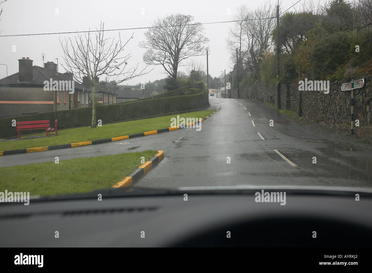 Rainy day in the streets of Clonakilty West Cork Ireland, picture taken ...