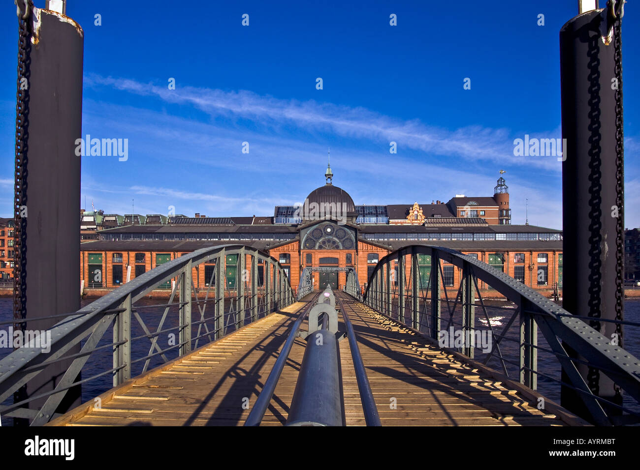 Former fish auction hall converted into a civic hall, Hamburg Harbour ...
