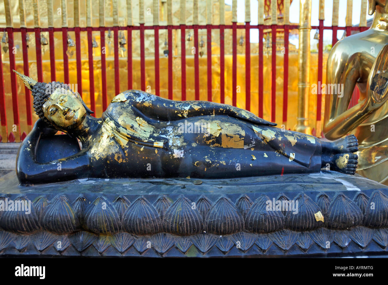 Laying Buddha statue, passage to nirvana, Wat Phra That Doi Suthep ...