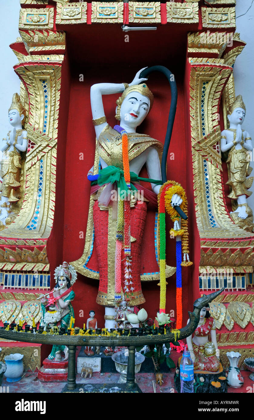 Statue of Thorani, Buddhist Goddess of the Earth, Wat Phra That Doi ...