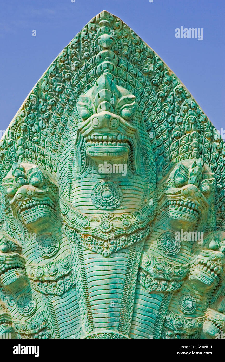 Naga sculpture, Hindu and Buddhist snake deity, Asia Stock Photo - Alamy
