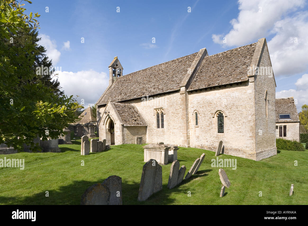 The early Norman church of St Michael on the Cotswolds at Winson ...