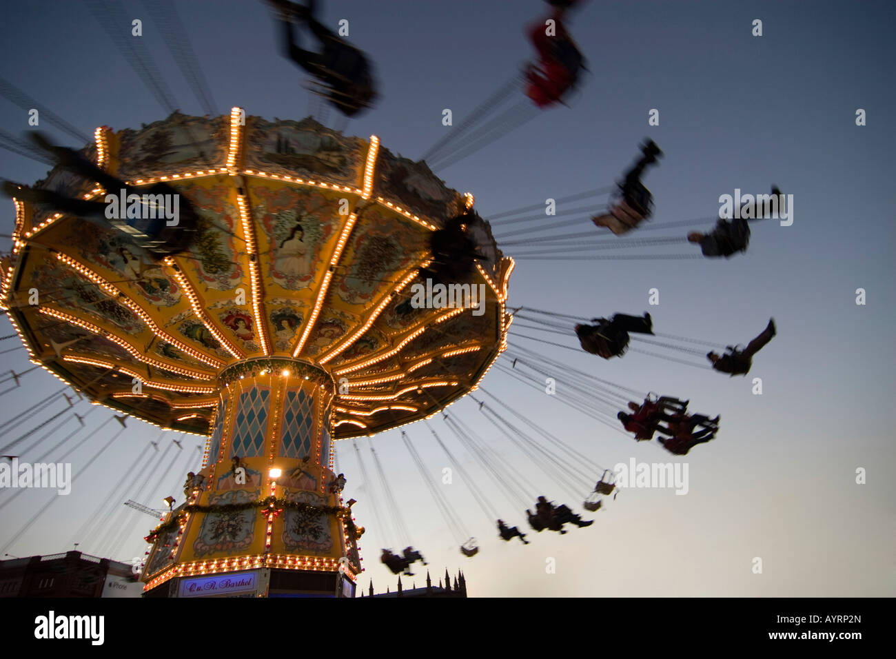 Swing carousel aka chair-o-plane, Berlin Stock Photo - Alamy